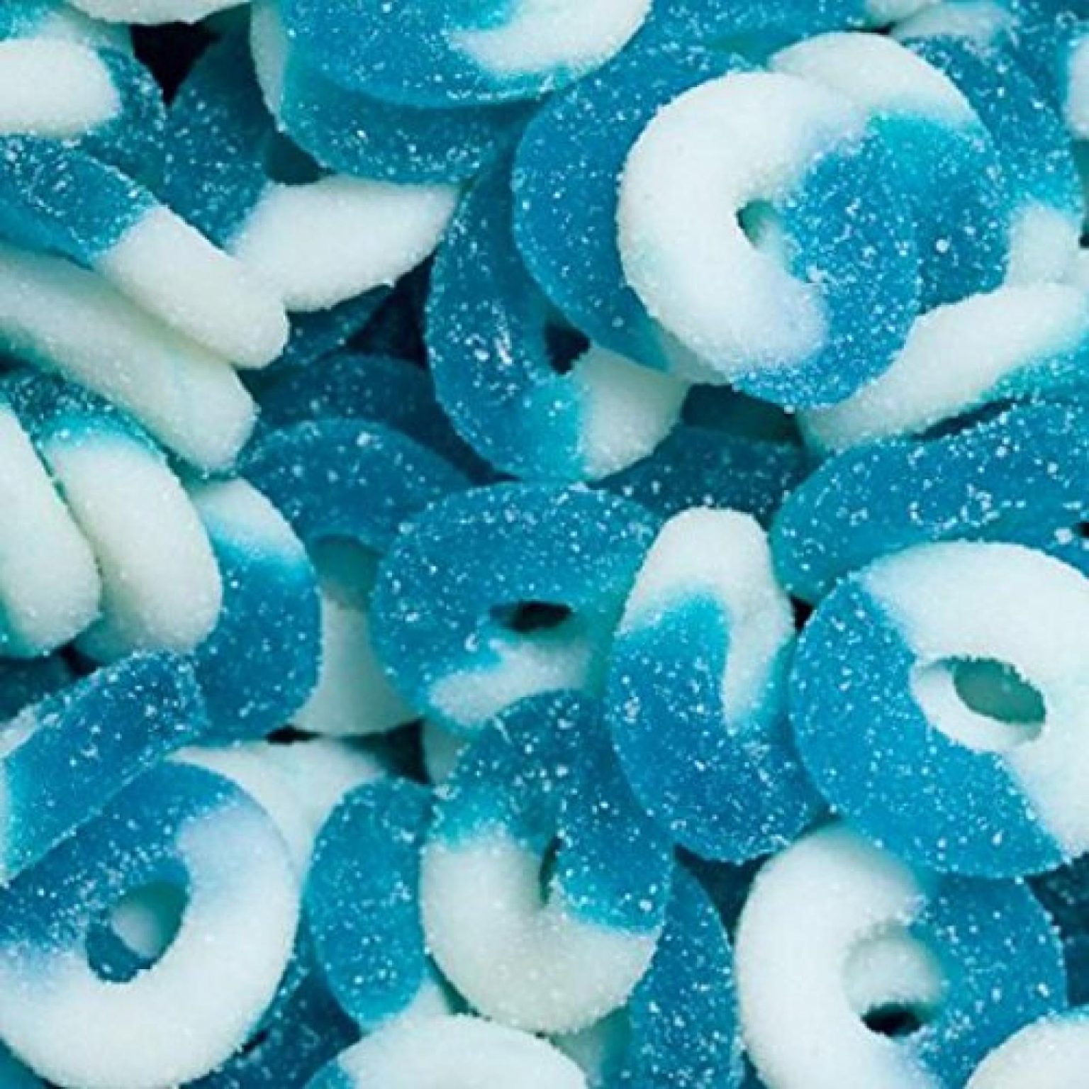 ALBANESE GUMMI BLUE RASPBERRY RINGS - Bulkfood 2 Go